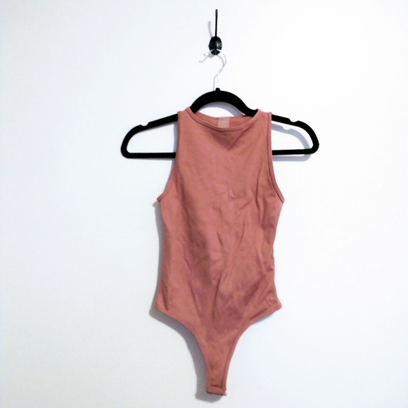 dynamic | Tops | Dynamic Mauve High Neck Ribbed Bodysuit One Size Fits ...